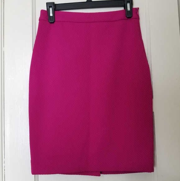 The Limited | Skirts | The Limited Raspberry Pink Textured Side Zipper ...